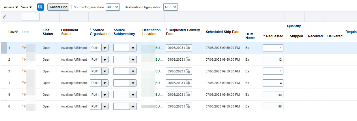 How the transfer order requested delivery date is sent to Supply ...