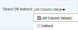 OTBI Dashboard only shows Indirect on prompt — Cloud Customer Connect
