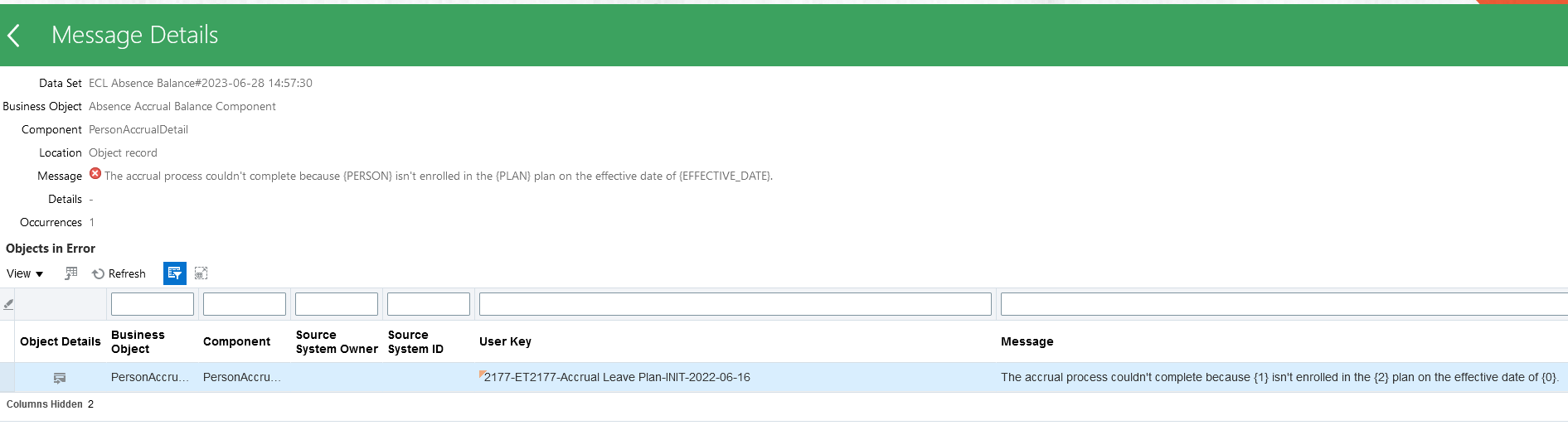 Unable To Upload Absence Balance Via Hdl Or Hsdl — Cloud Customer Connect