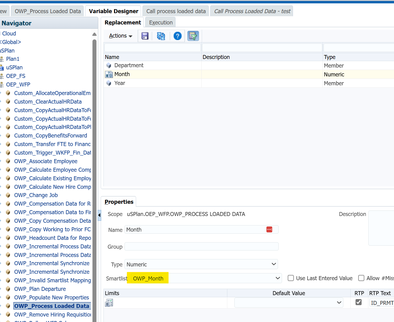 EPM Pipeline: Running a business rule with runtime prompt type Smartlist — Cloud Customer Connect