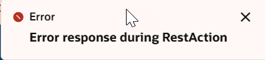 How to solve error "Response During Rest Action" in Redwood candidate ...
