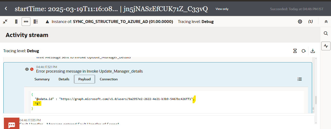 OIC Integration: Extra $ Symbol in Update Manager API Request to Microsoft Graph API — Cloud ...