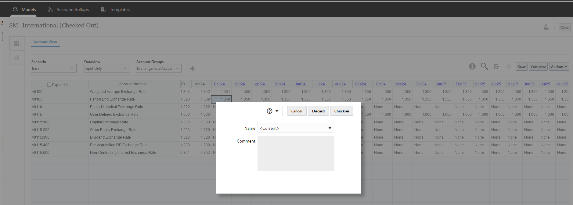 New Popup Window When Trying To Check In A Model In Strategic Modeling — Cloud Customer Connect 