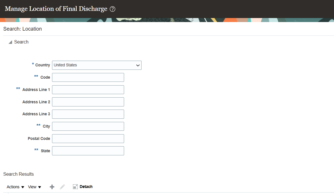 Create location of final discharge using API — Cloud Customer Connect