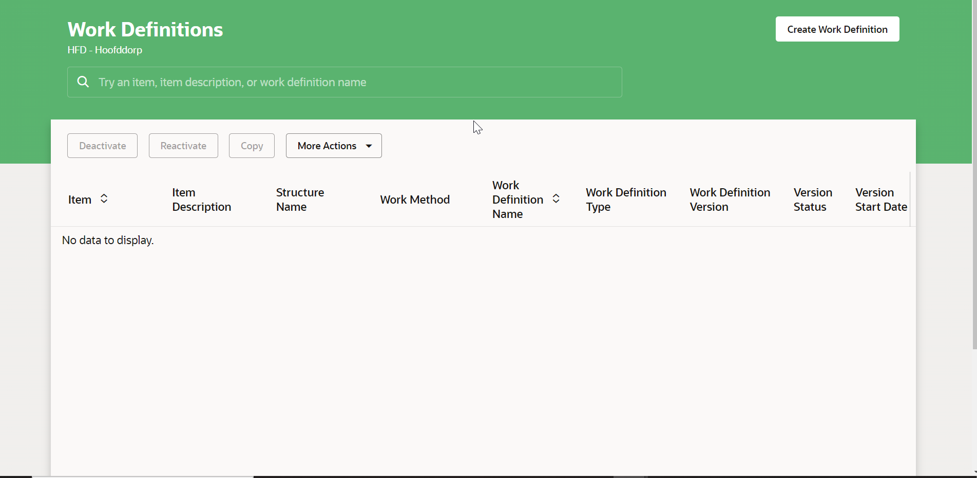 Existing Data Work Definitions Are Not Visible On The New Redwood Ui For Manage Work Definition