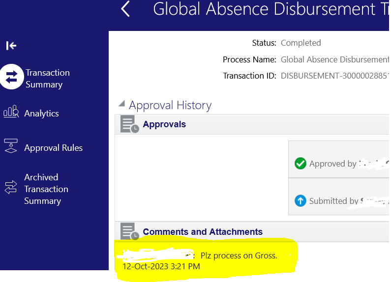 Where To Find The Comments Transaction Console Page In Backend — Cloud Customer Connect