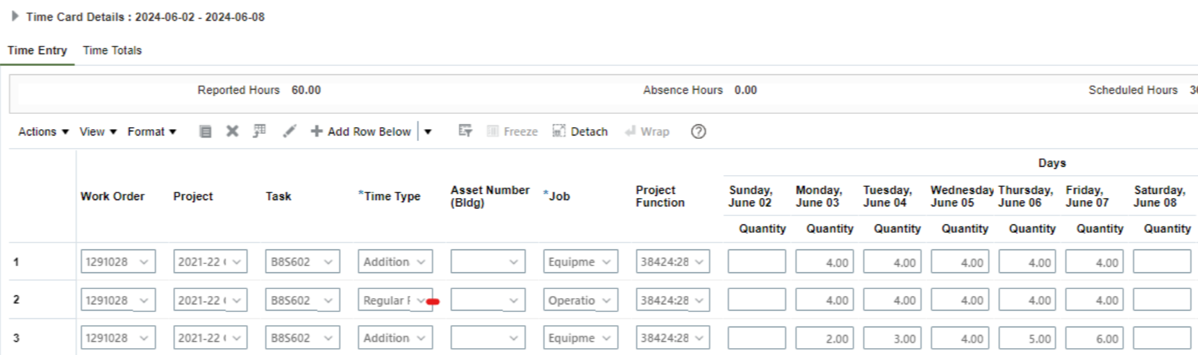 Timecard Layout Report — Cloud Customer Connect