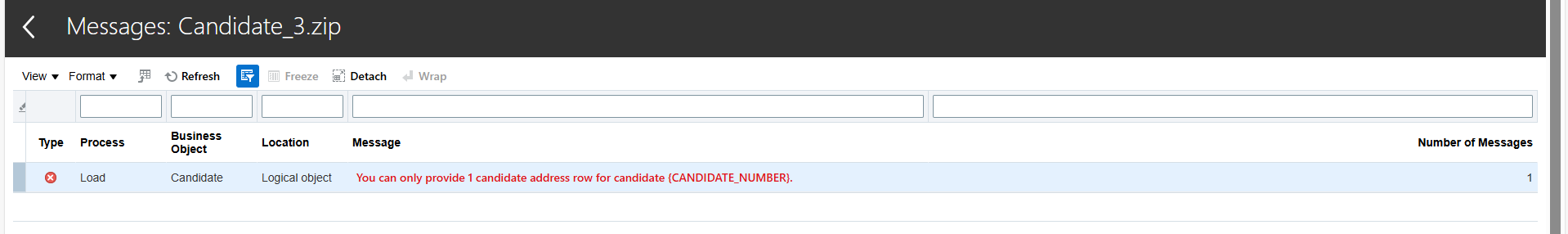 Error While Updating Candidate Address Using Hdl — Cloud Customer Connect