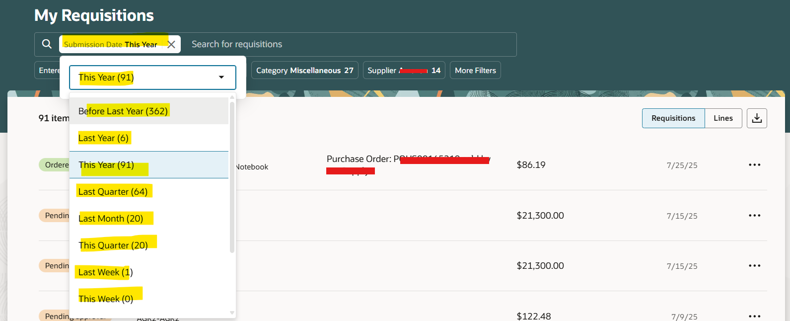 How to Search Requisitions by Date Range in Redwood Self Service Procurement (SSP) — Cloud ...