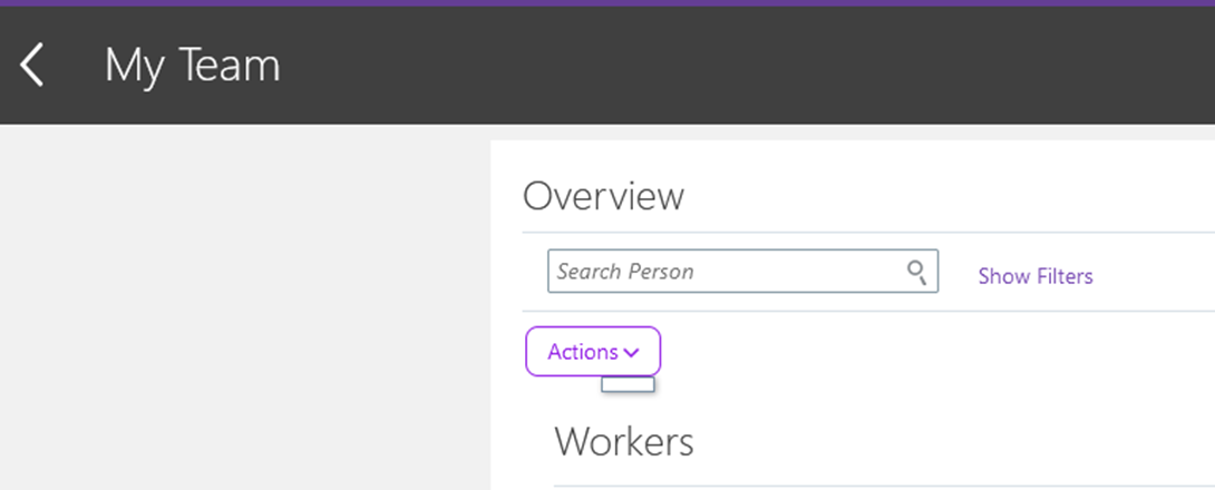 My Team Create Job Requisition Action Not Displaying Actions Blank — Cloud Customer Connect