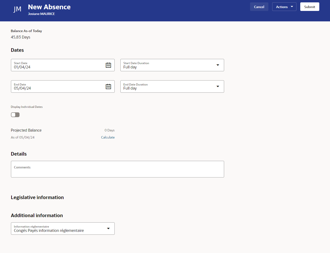In The Section Additional Information Fields Information Does Not Display In Redwood Page