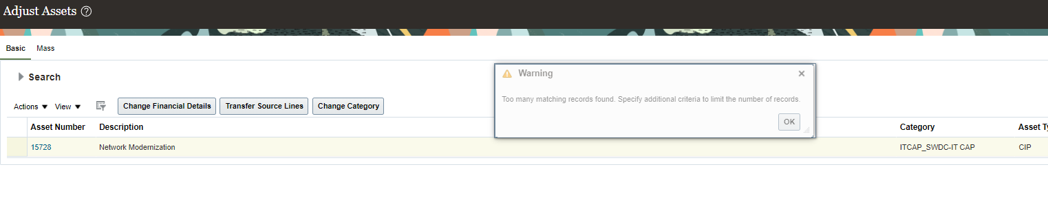 too many matching records found. specify additional criteria to limit the number of records ...