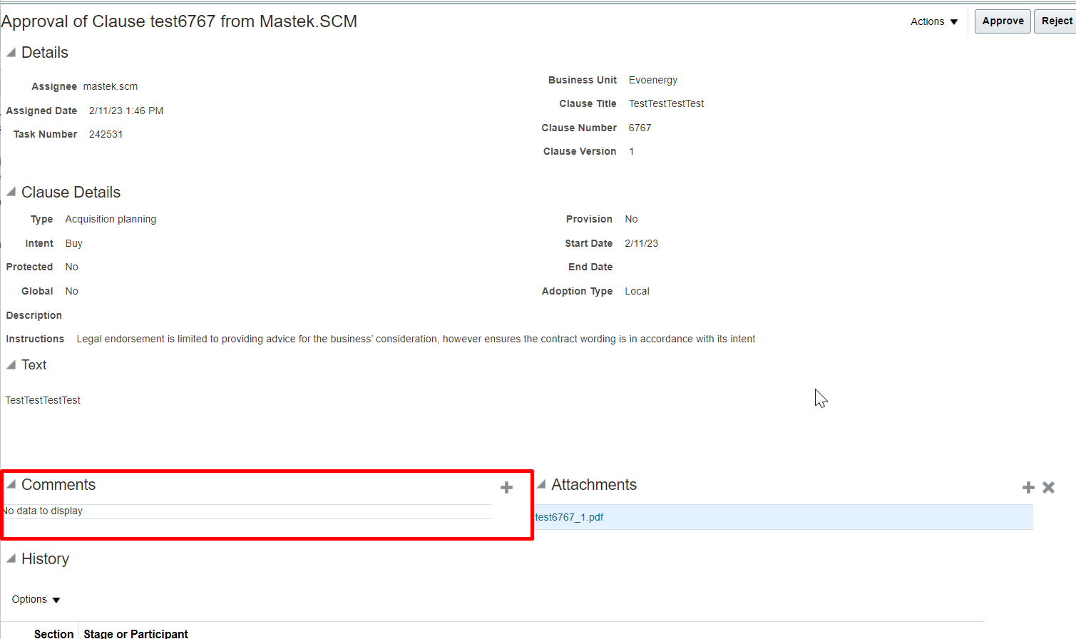 How To Set Default Comment For Clause Approval Notification — Cloud Customer Connect