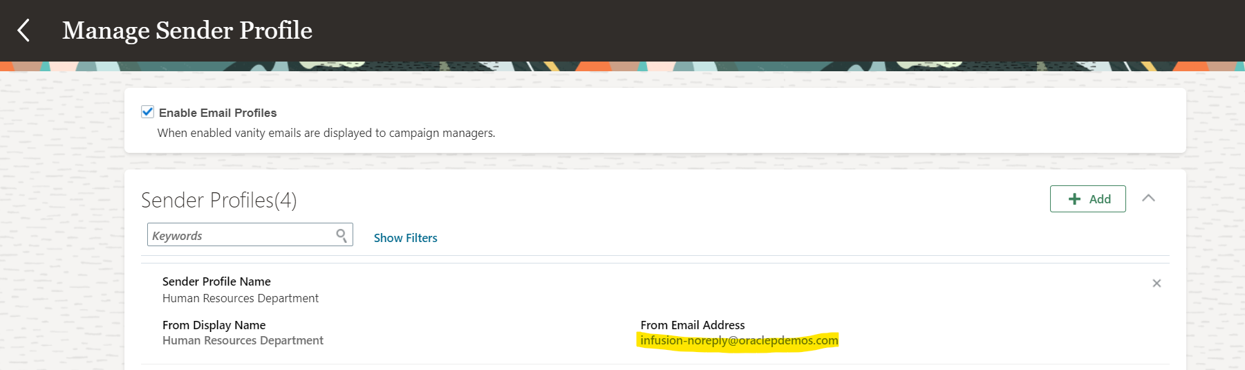 Is there a way to use company domain in Communication campaign email of ...