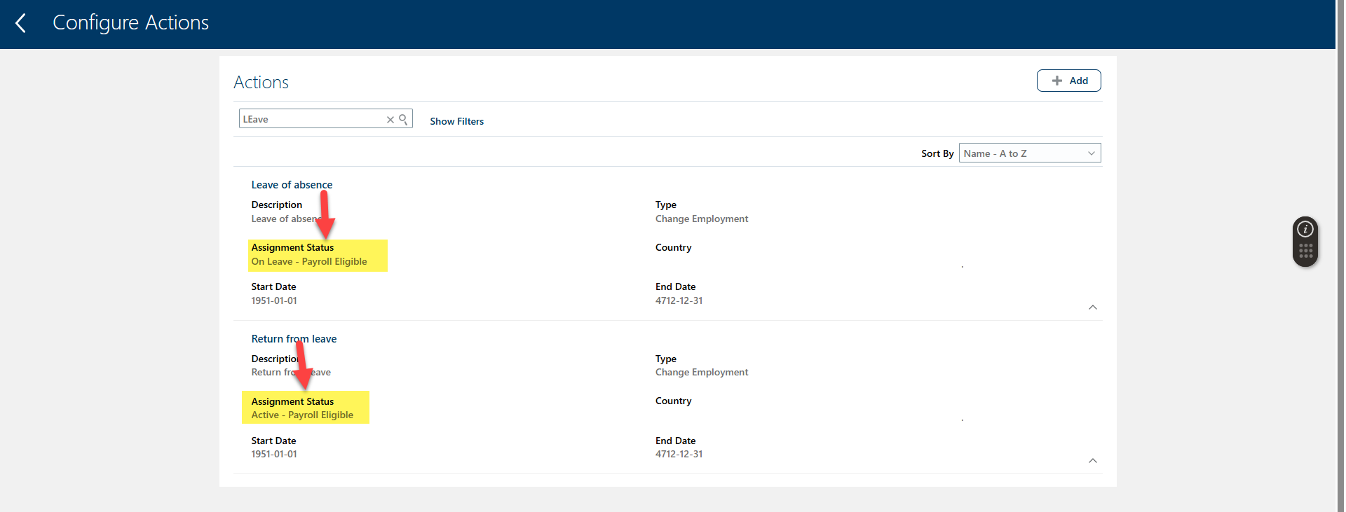 Redwood Action Configuration For Assignment Status Is Not Working — Cloud Customer Connect