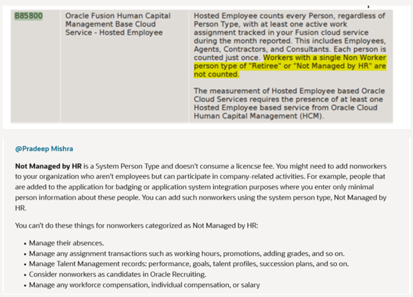 Hosted Empolyee usage versus hosted named users — Cloud Customer Connect