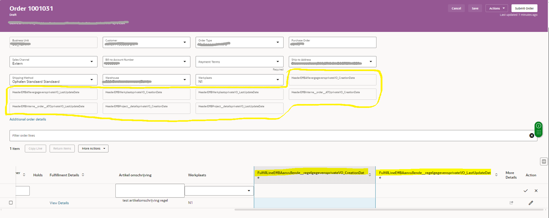 Redwood Sales Order: Why are EFF CreationDate and LastUpdateDate still visible in Header and ...
