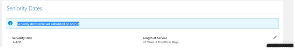 Can somebody assist. on how to get the "Seniority Date" calculation ...