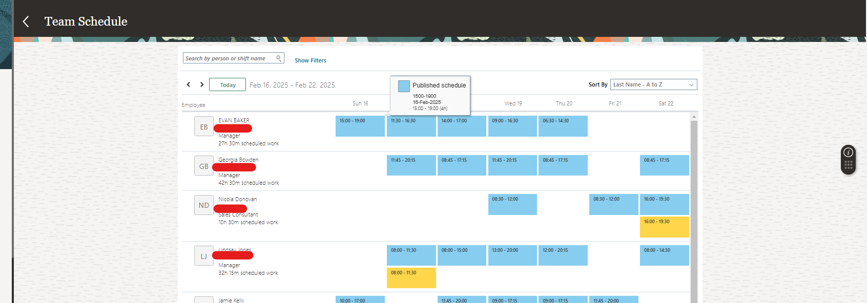 Published Schedule Not Showing On Redwood Team Schedule — Cloud Customer Connect