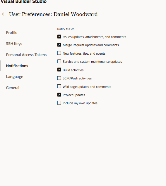 Email Notifications from Visual Builder — Cloud Customer Connect