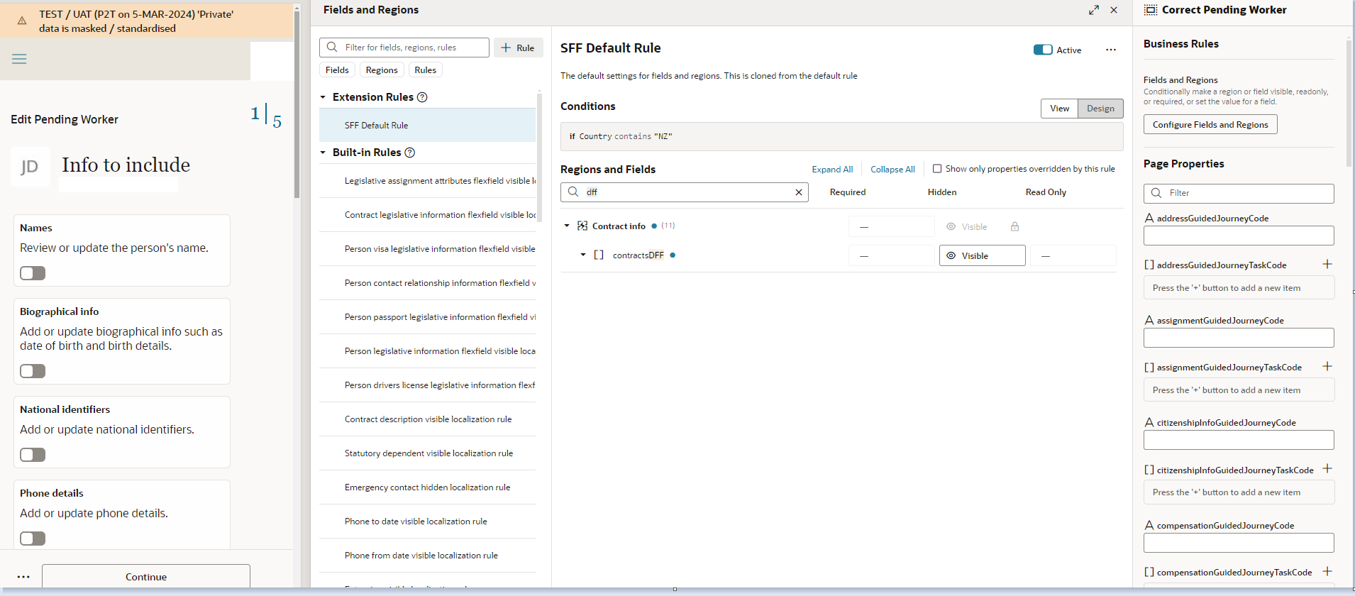 24b Edit Pending Worker Assignment Dff Not Visible — Cloud Customer Connect