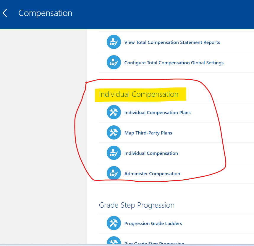 How to give access only to the Individual Compensation area? — Cloud ...