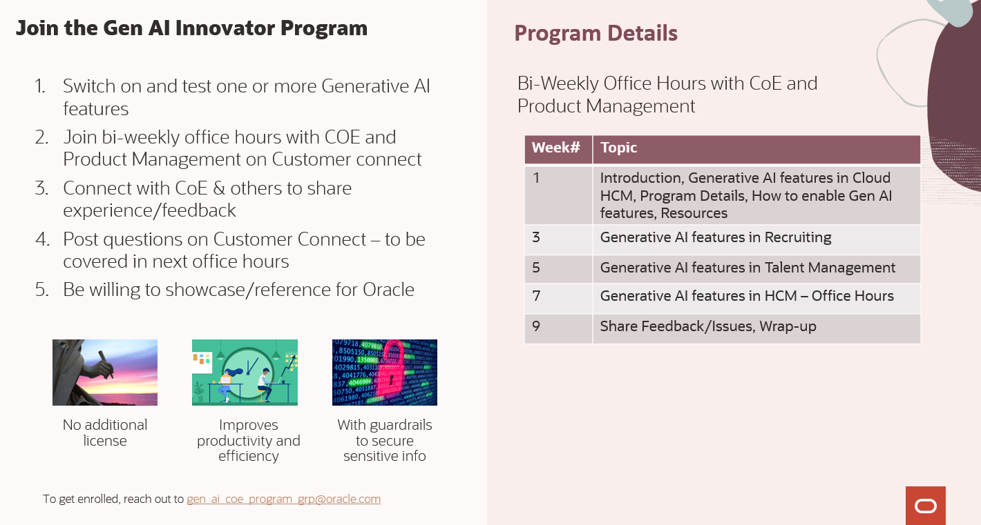 Generative AI Innovator Program for Cloud HCM — Cloud Customer Connect
