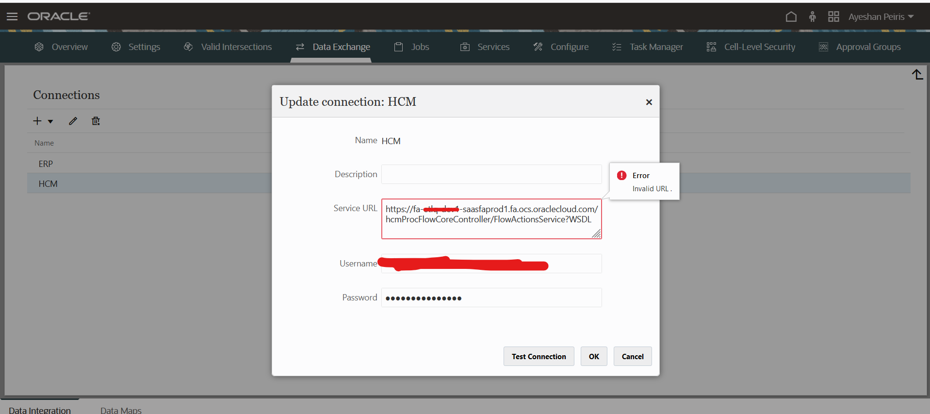 Invalid URL Type-Configure HCM Connection — Cloud Customer Connect