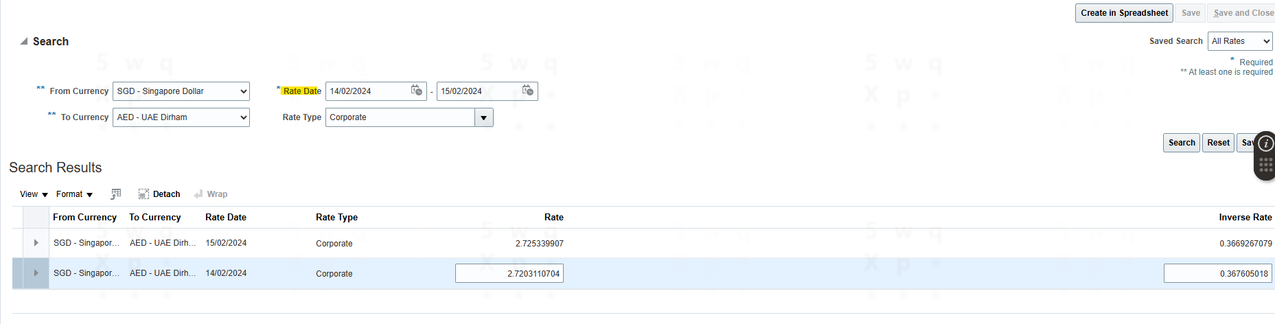 BI Report to extract daily rates for a specific date range — Cloud ...