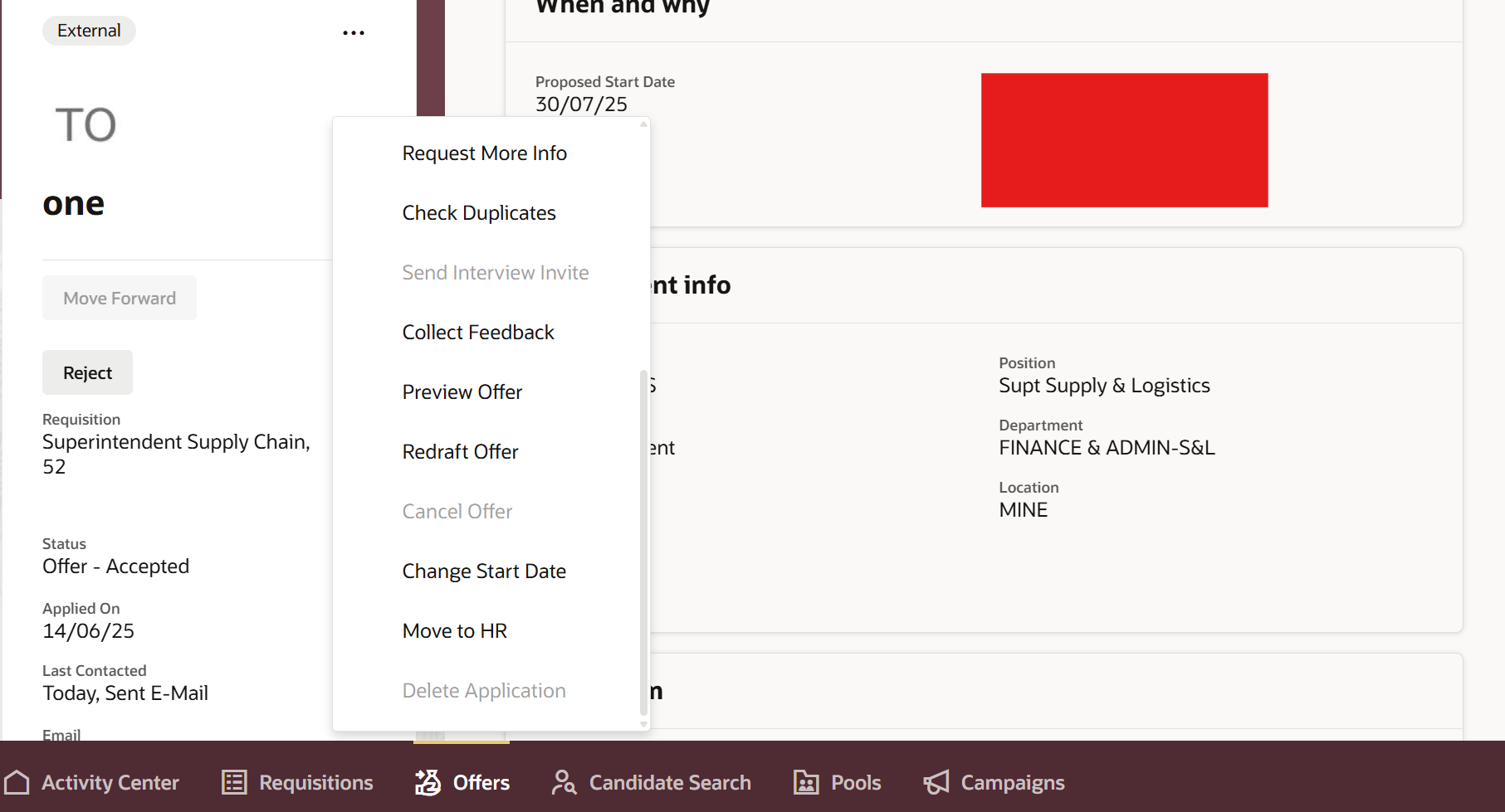 How to notify a specific role when a job offer is moved to HR in Oracle ...