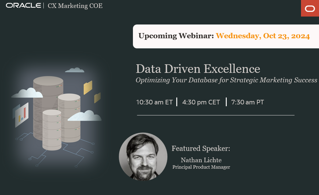 CX Marketing Power Hour - Webinar Invitation: Data Driven Excellence [Oct 2024] — Cloud Customer ...
