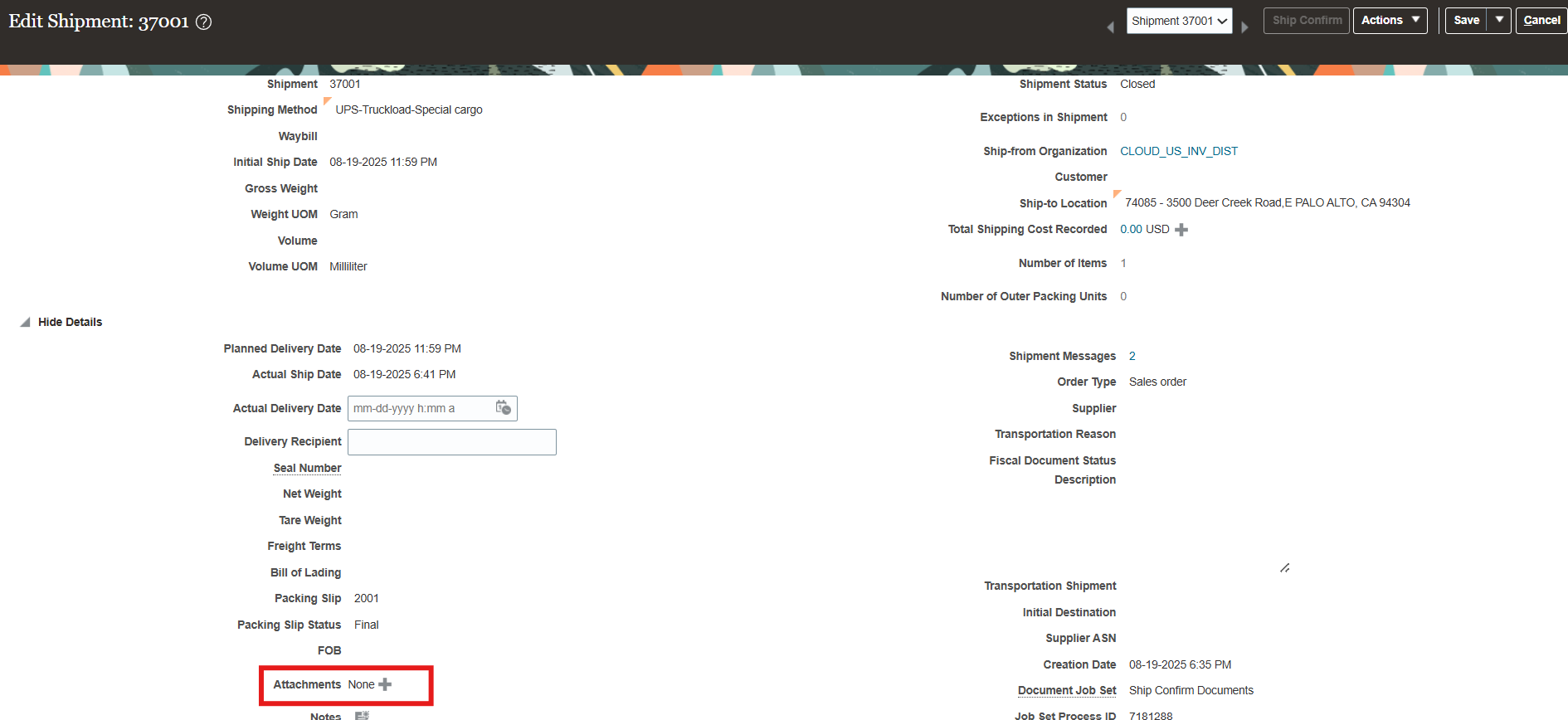 How to attach shipping documents in oracle fusion inventory shipping in ...