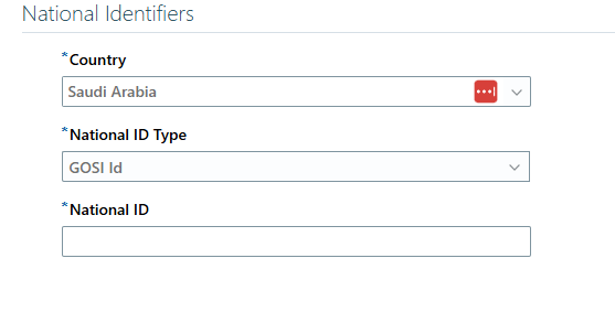 how to add DFF in National Identifiers based on National ID Type seeded ...