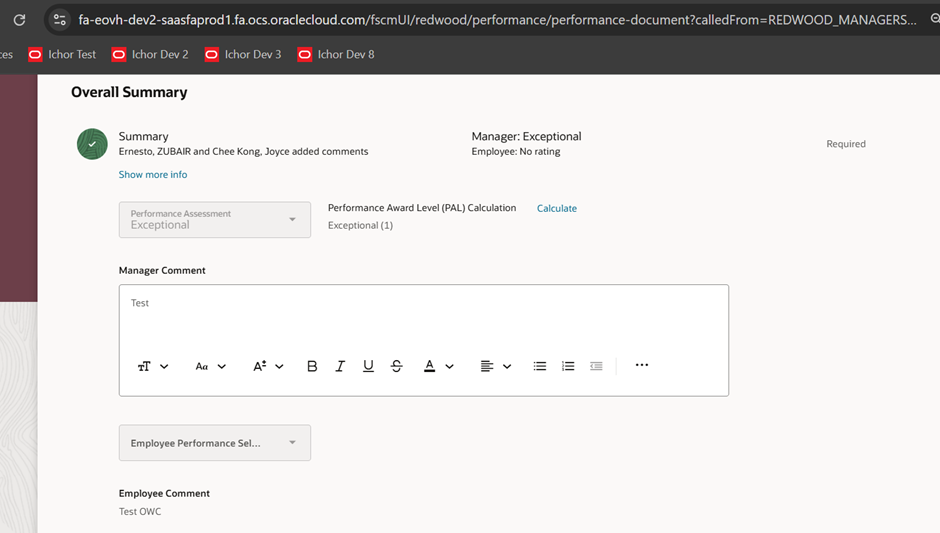 REDWOOD: How to hide rating level in Manager and Employee Rating in ...
