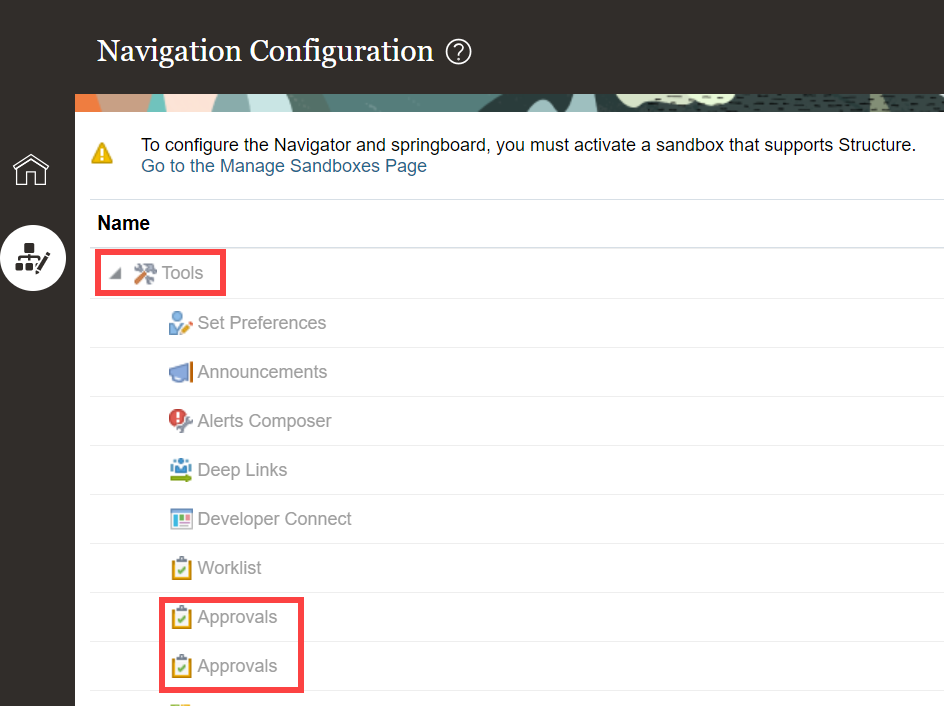 Approvals Work Area Instead of the Worklist — Cloud Customer Connect