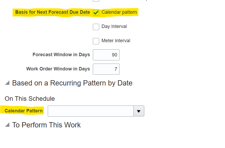 Is there any way to create calendar for Work Requirement with Frequency ...