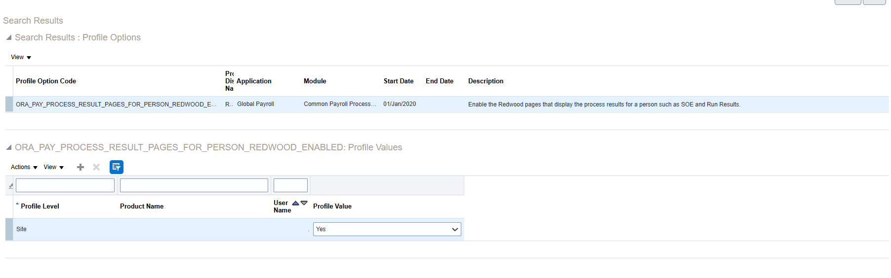 We Are Not Able To View Person Results Page In Redwood Even After