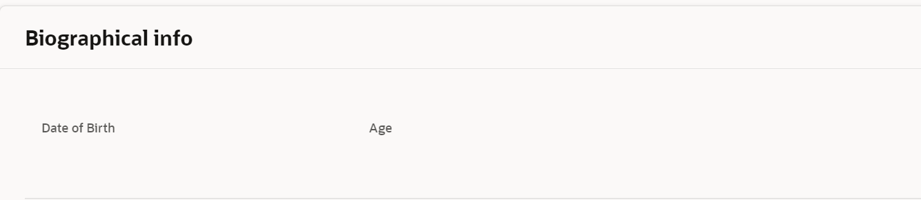 How to make biographic Info section Editable for Employees. Redwood ...