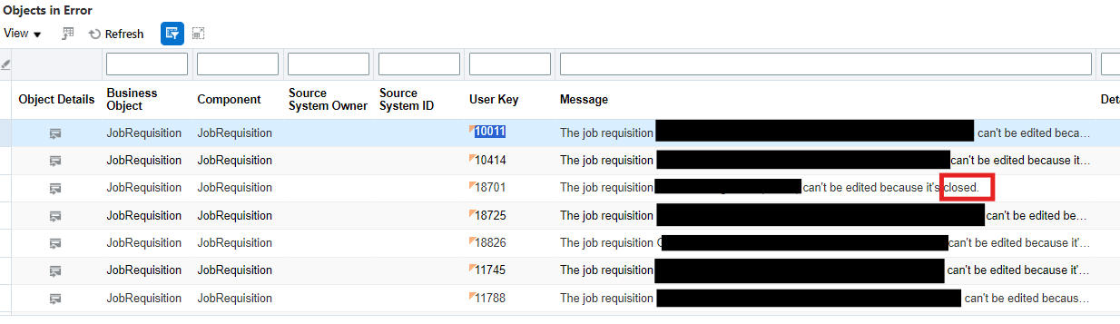 Is It Possible To Update Open Filled Or Closed Job Requisitions Via Hdl — Cloud Customer Connect
