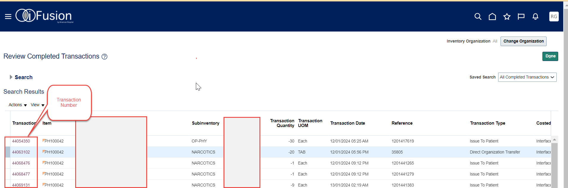 Inventory transaction number in Inventory Transactions real time ...