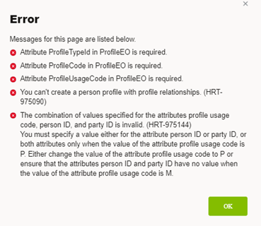 Error while adding Goal - Talent Profile — Cloud Customer Connect