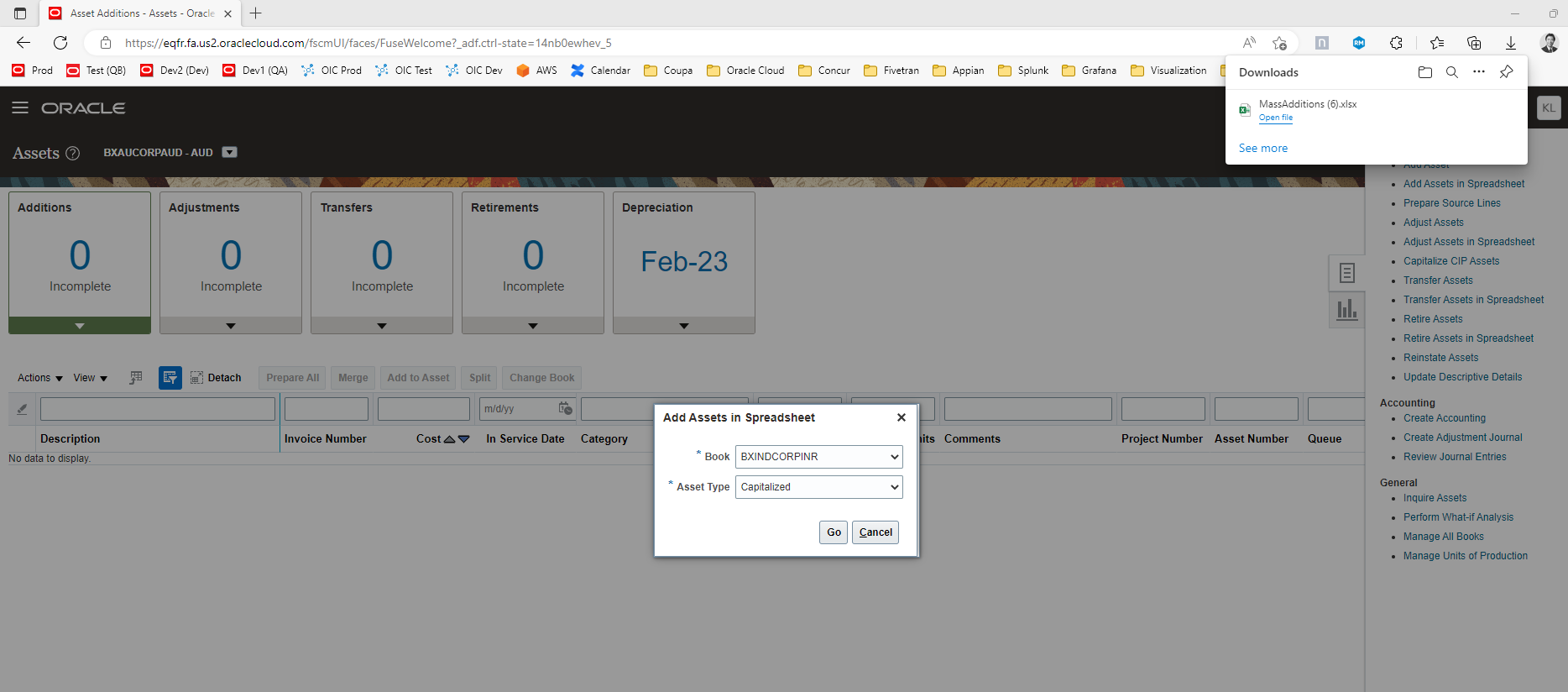 Is it possible to upload assets for multiple asset books using the ...