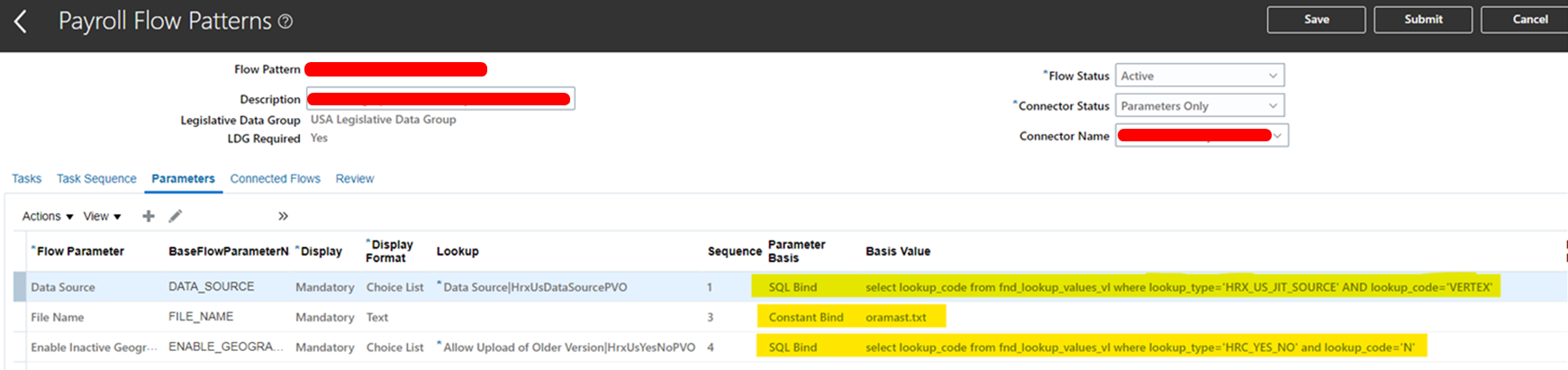 SQL bind parameters not defaulting in redwood pages in Payroll Submit a ... SQL bind parameters not defaulting in redwood pages in Payroll Submit a ...