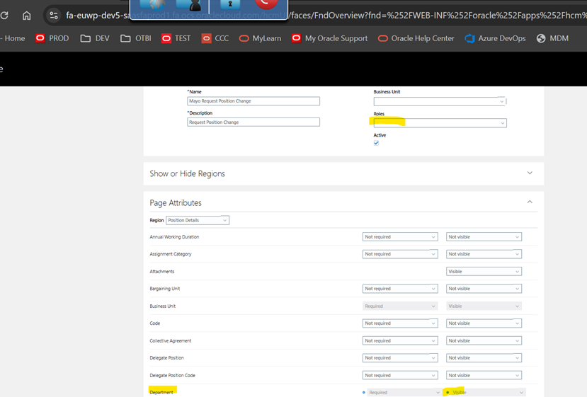 Page attributes that are greyed out in HCM Design Studio but indicate ...