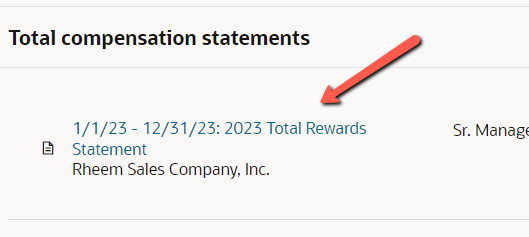 Can't open compensation statement in redwood from Me \ My Compensation ...