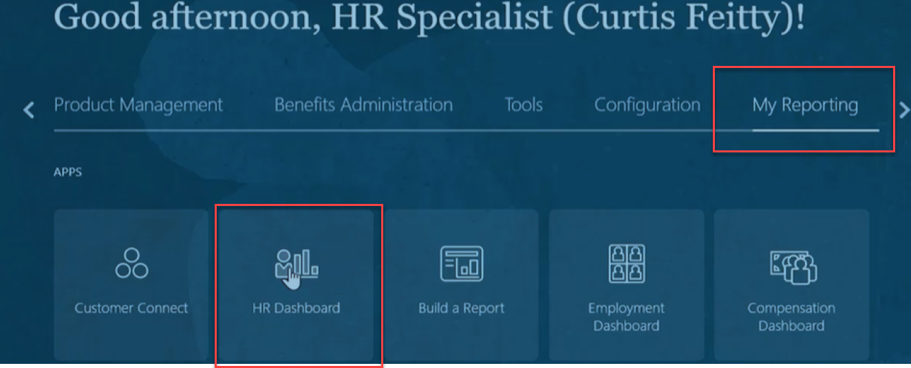 How to enable My Reporting Tab to Access the HR Dashboard — Cloud ...