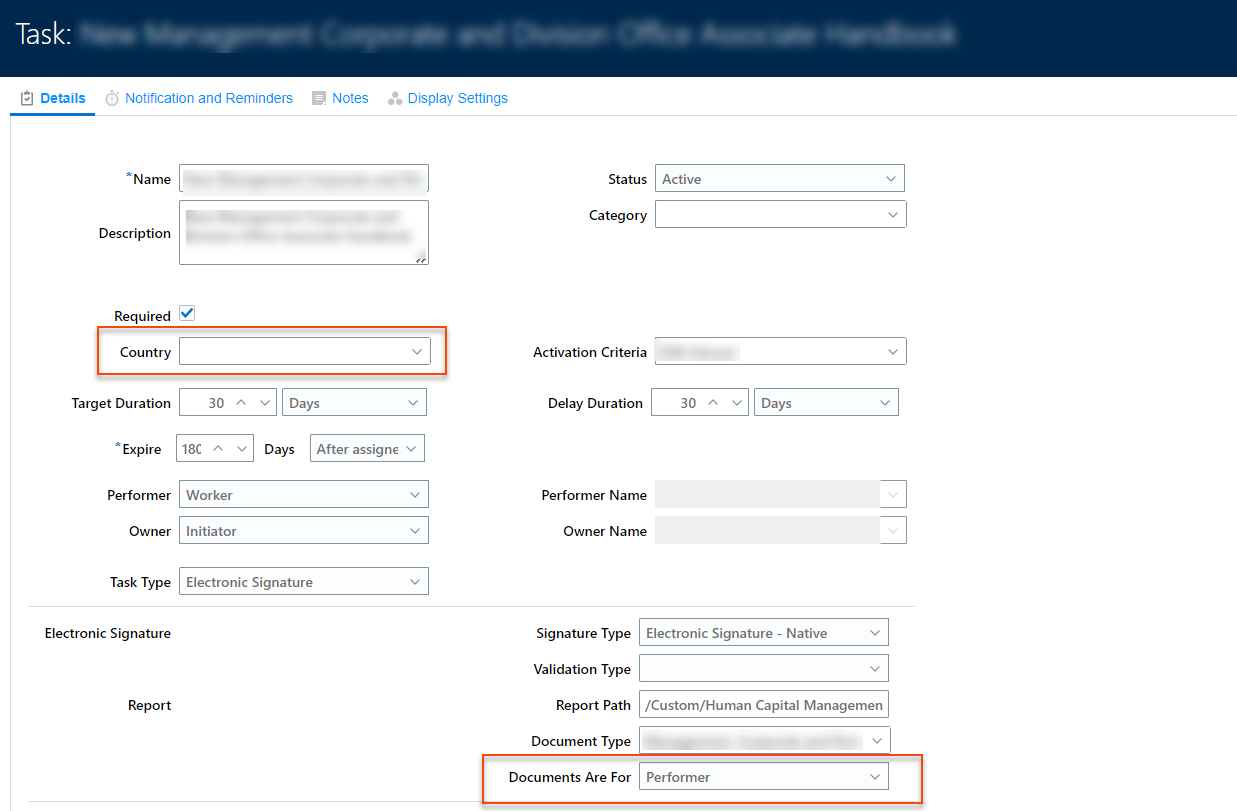 What is the column name and table name for "Documents Are For" field which is on Checklist Task ...