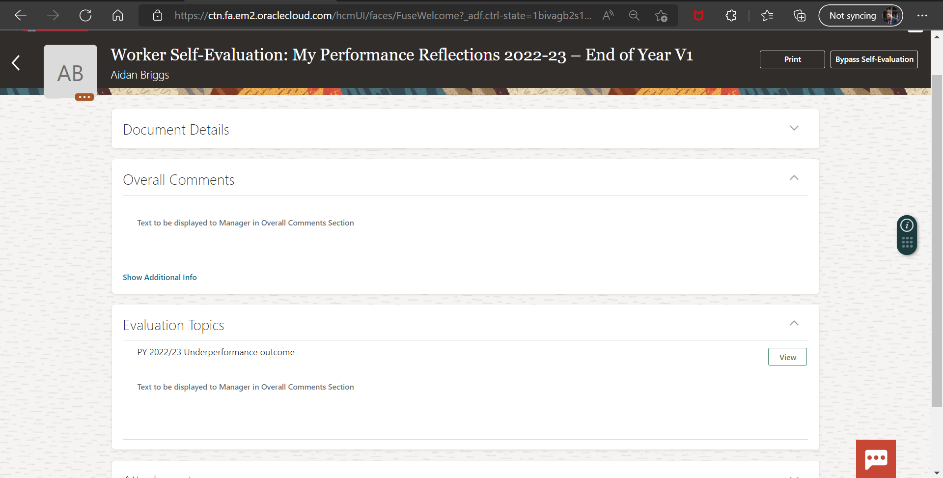 EL Expression to Make Text Field only appear in one Section of Performance Document — Cloud ...