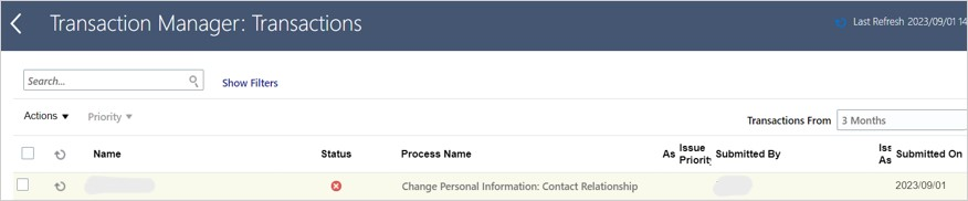 Approval Isnt Routing As Per Rule For Edit Of Existing Emergency Contact Relationship Name Bio