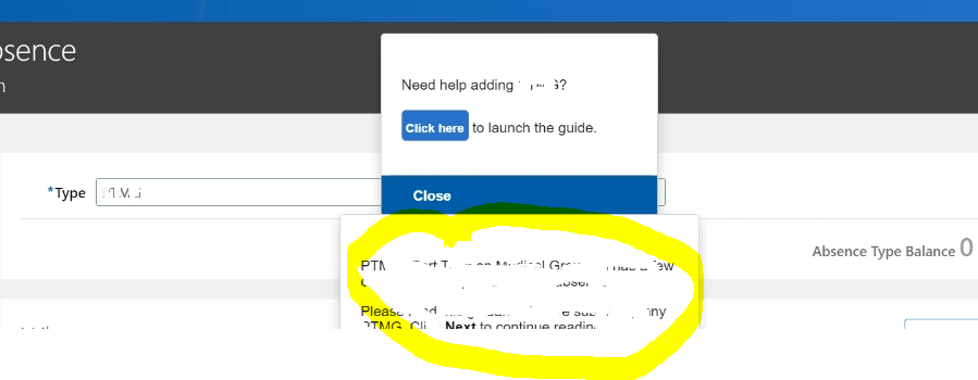 Message/Smart Tip overlap with Process Guide — Cloud Customer Connect